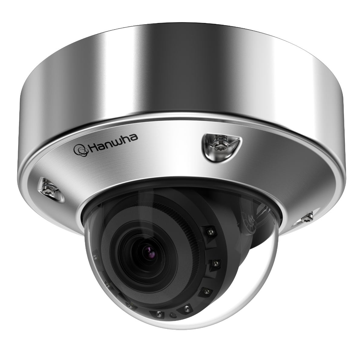 Hanwha Vision HV-XNV-A9084RS 8MP Stainless Steel AI IR Vandal Dome Cam